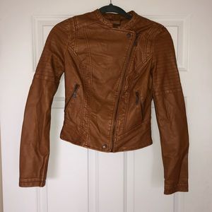 Jackets & Coats | Chestnut Faux Leather Jacket Xs | Poshmark